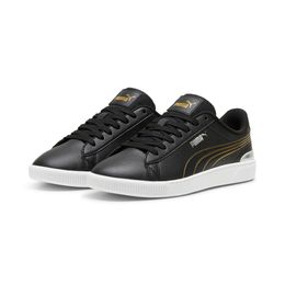 Puma Damen Sneaker "VIKKY V3 METALLIC SHINE", Gr. 37, schwarz, Synthetik, Schuhe