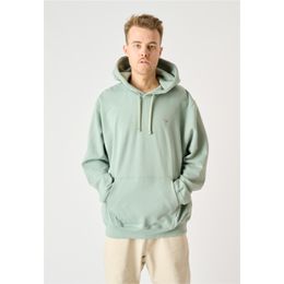 Cleptomanicx Herren Kapuzensweatshirt "Ligull Boxy", gr&uuml;n, Gr. S, bestickt, 100% Baumwolle, Sweatshirts, In l&auml;ssigem Schnitt