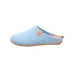 Rohde Damen Hausschuh "Rohde Hausschuhe Filz", Gr. 37, blau, Filz, Schuhe