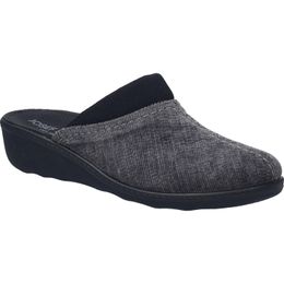 Josef Seibel Damen Hausschuh "Avignon 01, anthrazit-kombi", Gr. 36, grau, Obermaterial: 100% Textilmaterial TEXMAT., Schuhe