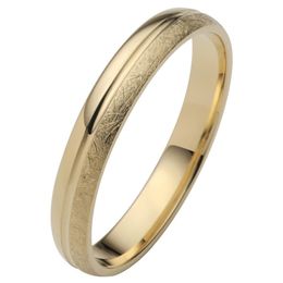 Firetti Damen Trauring "Schmuck Geschenk Gold 750 Hochzeit Ehering "LIEBE"", 54, ohne Brillant, Gelbgold 585, 3,5mm, gold, Gelbgold 585, Fingerringe,