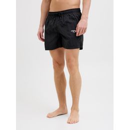Jack & Jones JACK & JONES Herren Badeshorts "JPSTNAXOS JJSWIM SHORTS VESTERBRO SN", schwarz, Gr. XXL, unifarben, Mesh, Polyester, Badehosen