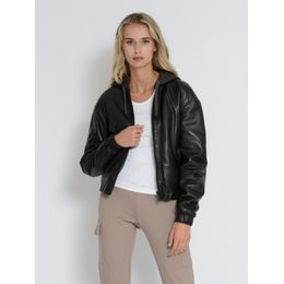 Mustang Damen Blouson "31022232", schwarz, Gr. M, Obermaterial: 100% Lammleder; Innenfutter: 60% Baumwolle, 40% Polyester; &Auml;rmelfutter: 100%