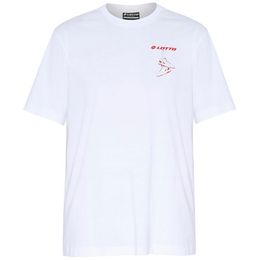 Lotto Herren T-Shirt, wei&szlig;, Gr. S, unifarben, 100% Baumwolle, Shirts, - mit coolem Print