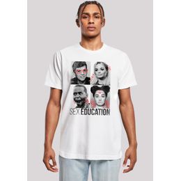 F4NT4STIC Herren T-Shirt "Sex Education Class Photos Netflix TV Series", wei&szlig;, Gr. XXL, Obermaterial: 100% Baumwolle, Shirts, Premium Qualit&auml;t