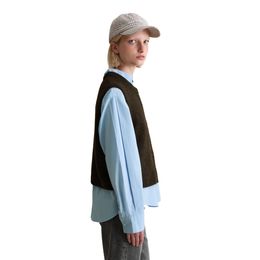 Marc O'Polo Damen Strickweste "aus Alpakawolle-Wolle-Mix"schwarz espresso, Gr. L, MARC O'POLO DENIM, unifarben, Obermaterial: 42% Polyamid, 28% Wolle, 28%