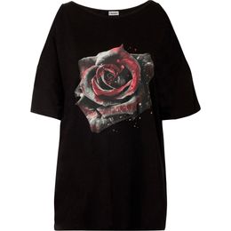 bonprix Damen T-Shirt "Cold-Shoulder-Shirt aus Viskose", schwarz, Gr. 36, Obermaterial: 100% Viskose, Shirts, Cold-Shoulder-Design, Halbarm, l&auml;ssige