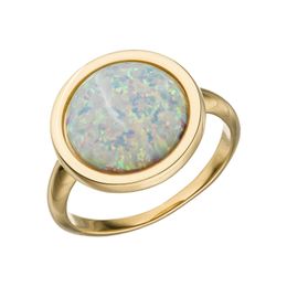 Jobo Damen Fingerring, 56, Gelbgold 375, gelb, Gelbgold 375, Fingerringe, 375 Gold mit Opal