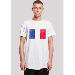 F4NT4STIC Herren T-Shirt "France Frankreich Flagge distressed", wei&szlig;, Gr. L, Obermaterial: 100% Baumwolle, Shirts, Print