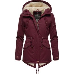 Marikoo Damen Winterjacke "Manolya", rot, Gr. M, Oberstoff: 100% Baumwolle; Futter: 100% Polyester; Wattierung: 100% Polyester; &Auml;rmelfutter: 100%