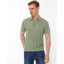 Brax Herren Strickpolo Style PASCAL thyme Gr&uuml;n Khaki, gr&uuml;n - khaki, Gr. M