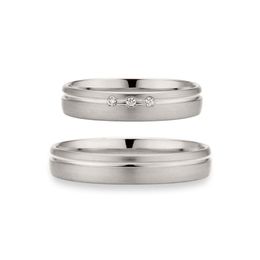 Phoenix PH&Ouml;NIX Damen Trauring "Schmuck Geschenk Silber 925 Trauring Ehering LIEBE versch. Varianten", 64, 0,03 SI = kleine Einschl&uuml;sse mit Brillanten, Silber