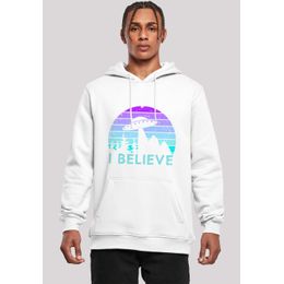 F4NT4STIC Herren Kapuzenpullover "I BELIEVE UFO Alien Raumschiff Retro", wei&szlig;, Gr. L, Obermaterial: 65% Baumwolle, 35% Polyester, Pullover, Premium