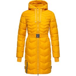 Navahoo Damen Steppmantel "Alpenveilchen", gelb, Gr. S, Oberstoff: 100% Polyester; Futter: 100% Polyester; Wattierung: 100% Polyester; &Auml;rmelfutter: