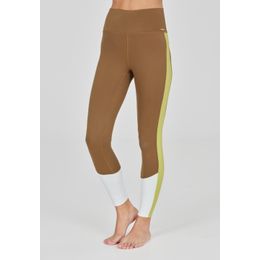 ENDURANCE ATHLECIA ATHLECIA Damen Trainingstights "Sukey", braun, Gr. 40, mehrfarbig, 75% Polyester, 25% Elasthan, Hosen, mit ATHLUX-Technologie