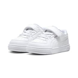 Puma Damen Sneaker "Caven III Sneakers Kinder", Gr. 27wei&szlig; silber metallic, Obermaterial: Textil, Synthetik; Futter: Textil; Innensohle: Textil,
