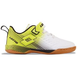 Lotto Kinder Hallenschuh, Gr. 37wei&szlig;, lime, Synthetik, mehrfarbig, Schuhe, - f&uuml;r Hallensportarten wie Handball geeignet