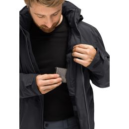 Maier Sports Herren Regenjacke "Metor Therm Rec M"schwarz, Gr. 25, 100% Polyester, Jacken, warme Herren Jacke mit Kapuze, Winterjacke wasserdicht
