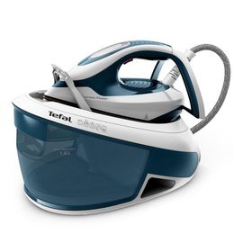 Tefal Dampfb&uuml;gelstation Express Power Sv8111, Blau, Wei&szlig;, 1800 ml, 40.0x28.5x31.0 cm, Wassertank abnehmbar, Schlauchaufbewahrungsfach, Transportverriegelung, Vertikaldampf, Abschaltautomatik, Schnellaufheizung, leichtgleitende B&uuml;gelsohle, Haushaltsreinigung, Haushaltsger&auml;te, B&uuml;geleisen