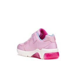 Geox M&auml;dchen Sneaker "J FADINLIGHT GIRL", Gr. 33, rosa, Lederimitat, Synthetik, Textil, Schuhe, Klettschuh mit toller Blinkfunktion, Gr&ouml;&szlig;enschablone