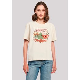 F4NT4STIC Damen T-Shirt "Merry Weihnachten Cozy And Cute", wei&szlig;, Gr. XL, Obermaterial: 100% Baumwolle, Shirts, Premium Qualit&auml;t, Weihnachts-Kollection