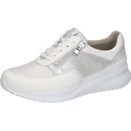 Waldl&auml;ufer WALDL&Auml;UFER Damen Keilsneaker "K-JANKA", Gr. 8,5, wei&szlig;, Nappaleder, Textil, Veloursleder, Schuhe, Schn&uuml;rschuh, Halbschuh, Komfortschuh in Extraweite K