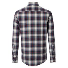 Casamoda Herren Flanellhemd "Casamoda Flanellhemd kariert", blau, Gr. XL, kariert, 100% Baumwolle, Hemden