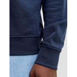 Jack & Jones PlusSize Herren Sweatshirt "JJDEVIN DAYTONA PRINT SWEAT CREW N PLS"navy blazer, Gr. 6XL, JACK & JONES PLUSSIZE, bedruckt, unifarben, Sweatware, Obermaterial: