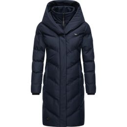 Ragwear Damen Steppmantel "Natalka Melange", blau, Gr. M, Au&szlig;enmaterial: 100% Polyester. Innenfutter: 100% Polyester. Wattierung: 100% Polyester,