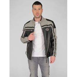 Mustang Herren Bikerjacke "31021213", schwarz, Gr. 46, Obermaterial: 100% Lammleder; Futter: 100% Baumwolle; &Auml;rmelfutter: 100% Polyester, Jacken
