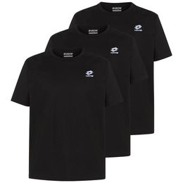 Lotto Herren T-Shirt, schwarz, Gr. 4XL, unifarben, 100% Cotton, Shirts, - im vorteilhaften 3 St&uuml;ck Pack