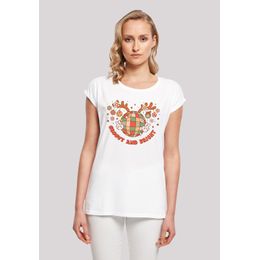 F4NT4STIC Damen T-Shirt "Bright Weihnachten Disco Deer", wei&szlig;, Gr. 5XL, Obermaterial: 100% Baumwolle, Shirts, Premium Qualit&auml;t, Weihnachts-Kollection