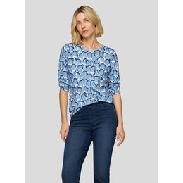 Rabe Damen Print-Shirt "T-Shirt", blau, Gr. 44, 92%Viskose, 8%Elastan, Shirts