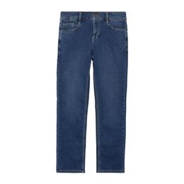 s.Oliver JUNIOR Jungen Regular-fit-Jeans, blau, Gr. 140, unifarben, Denim/Jeans, Obermaterial: 99% Baumwolle, 1% Elasthan, Jeans, im Five-Pocket Style