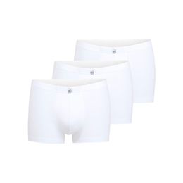 Bugatti Herren Boxershorts "Oslo", Gr. 5, wei&szlig;, Single Jersey, Obermaterial: 95% Baumwolle, 5% Elasthan, unifarben, Unterhosen, weich, basic, eng,