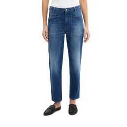 Marc O'Polo MARC O'POLO Damen Boyfriend-Jeans "aus softem Cashmere Touch Denim"dunkelblau, Gr. 34, unifarben, Obermaterial: 92% Baumwolle, 6% Elastomultiester,