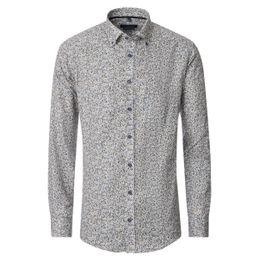 Casamoda Herren Langarmhemd "Casamoda Freizeithemd Langarm Print", beige, Gr. XL, bedruckt, 100% Baumwolle, Hemden