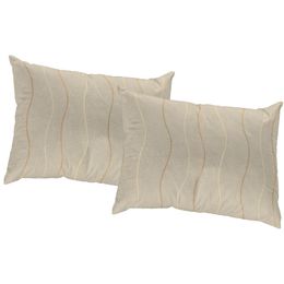Dekokissen WIRTH, B:40cm L:40cm, beige, Baumwolle, Polyester, Dekokissen_Sitzkissen_Kissenh&uuml;llen, "Sepino", Kissenh&uuml;lle ohne F&uuml;llung, 2 St&uuml;ck