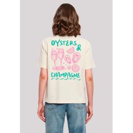 F4NT4STIC Damen T-Shirt "Oysters And Champagne", wei&szlig;, Gr. XXL, Obermaterial: 100% Baumwolle, Shirts, Premium Qualit&auml;t