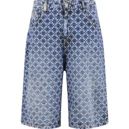 2Y STUDIOS Herren Jeansshorts "2Y Studios Tariq Carre Baggy Shorts"lightblau, Gr. 38, unifarben, 100% Baumwolle, Jeans