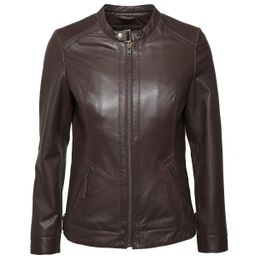 JCC Damen Lederjacke "31024018", braun, Gr. XS, Obermaterial 100% Lammleder. Futter 65% Polyester. 35% Baumwolle. &Auml;rmelfutter: 100% Polyester, Jacken