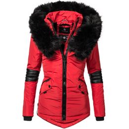 Navahoo Damen Winterjacke "Nirvana", rot, Gr. XS, kontrastfarbene Details, Oberstoff: 100% Polyester; Futter: 100% Polyester; Wattierung: 100%