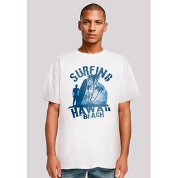 F4NT4STIC Herren T-Shirt "Hawaii Surf Beach Summer", wei&szlig;, Gr. M, Obermaterial: 100% Baumwolle, Shirts, Premium Qualit&auml;t