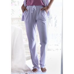 s.Oliver Damen Pyjamahose, Gr. 36, rot, Single Jersey, Obermaterial: 50% Baumwolle, 50% Viskose, gestreift, Hosen, mit seitlichen Eingrifftaschen