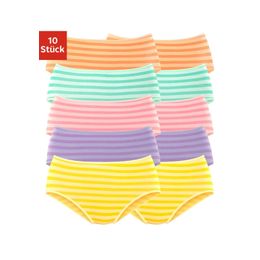 Petite Fleur Damen H&uuml;ftslip, Gr. 40, bunt, Obermaterial: 95% Baumwolle, 5% Elasthan, gestreift, Unterhosen, aus elastischer Baumwolle