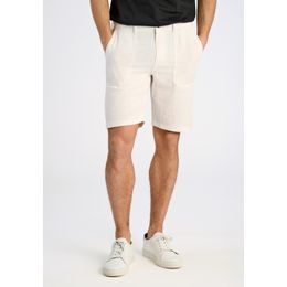 LINDBERGH Herren Shorts "Leinenshorts Relaxed Fit", wei&szlig;, Gr. XS, meliert, Obermaterial: 55% Baumwolle, 45% Leinen, Hosen