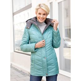 Classic Basics Damen Steppjacke, gr&uuml;n, Gr. 52, gemustert, mehrfarbig, 100% Polyester, Jacken
