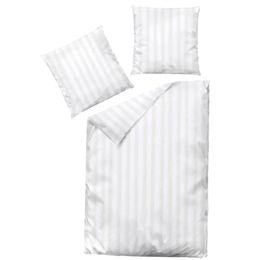 Bettw&auml;sche Dormisette, wei&szlig;, Damast, 100% Baumwolle, Bettw&auml;sche