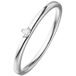Jobo Damen Fingerring, 50, SI = kleine Einschl&uuml;sse, Diamanten Wei&szlig;gold 585, wei&szlig;, Diamanten, Wei&szlig;gold 585, Fingerringe, 585 Wei&szlig;gold mit Diamant