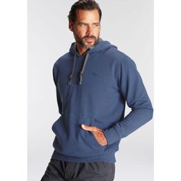 MAN'S WORLD MAN'S WORLD Herren Kapuzensweatshirt, blau, Gr. 5XL, meliert, angeraute Sweatware, Obermaterial: 60% Baumwolle, 40% Polyester. Kapuzenfutter: 60%